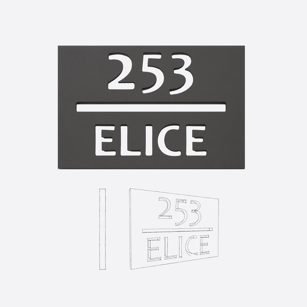 Adresse civique moderne | DESIGN EXTÉRIEUR